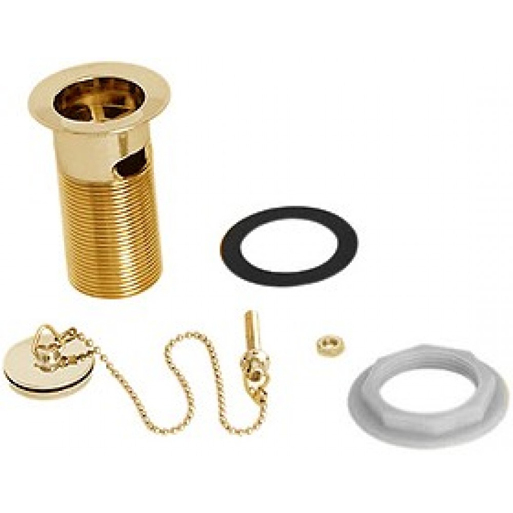 1 1/4" Gold Slotted Basin Waste omplete Brassplug